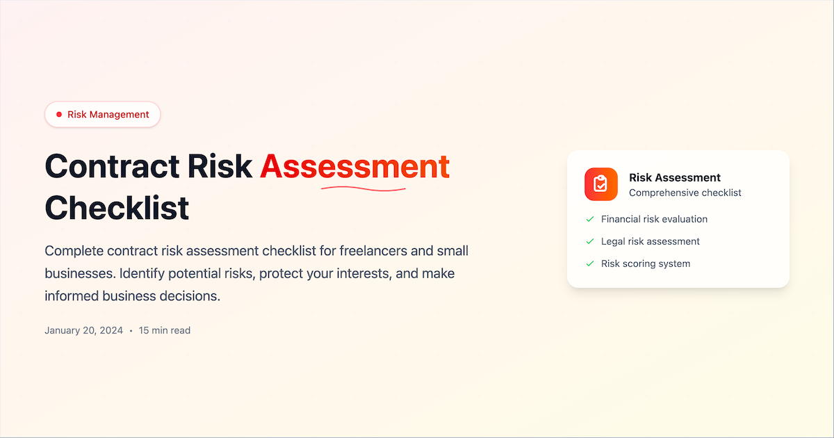 Contract Risk Assessment Checklist: Protect Your Business | Accordo